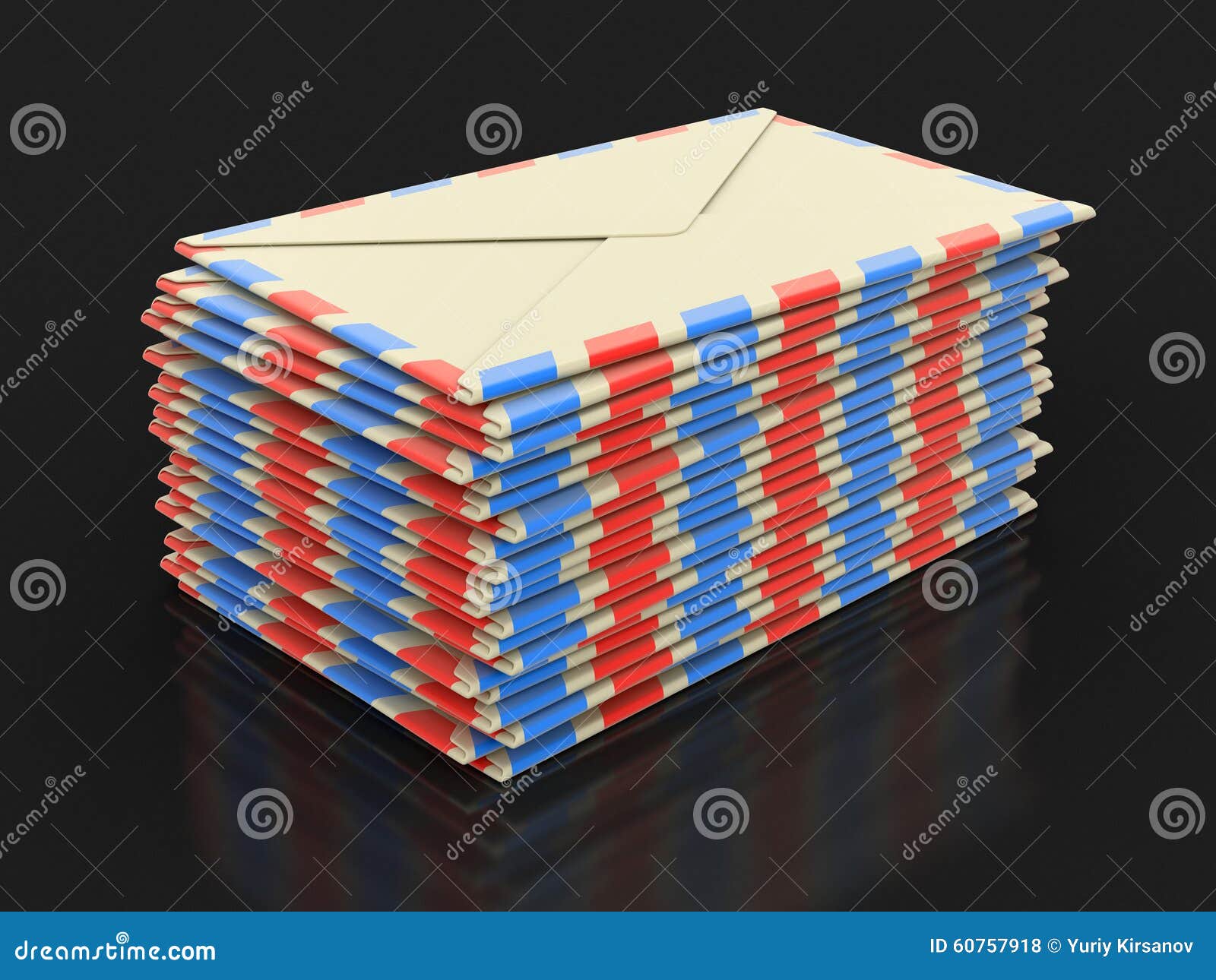 Stack of Letters (clipping Path Included) Stock Illustration ...