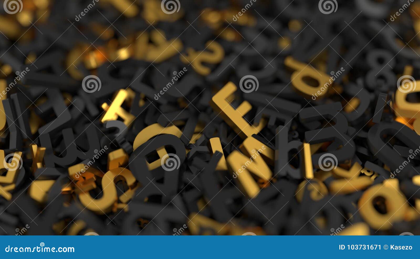 Stack of Letters. 3d Illustration Stock Illustration - Illustration of ...