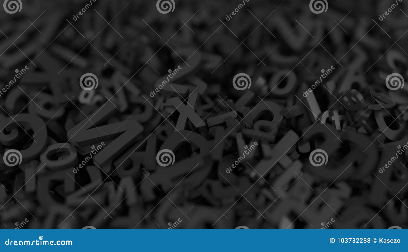 Stack of Letters. 3d Illustration Stock Illustration - Illustration of ...