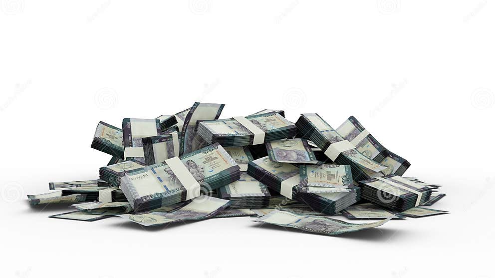 Stack of 500 Liberian Dollar Notes Isolated on White Background Stock ...