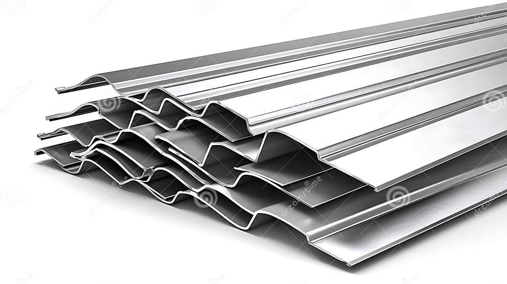 Stack of Lightweight Metal Roofing Sheets Stock Illustration ...