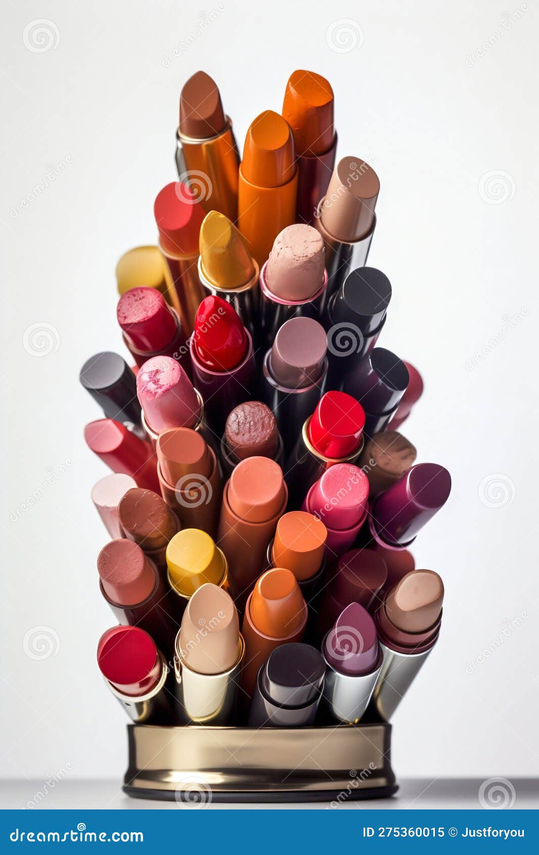 Stack of Lipsticks on White Background. Generative Ai Stock ...