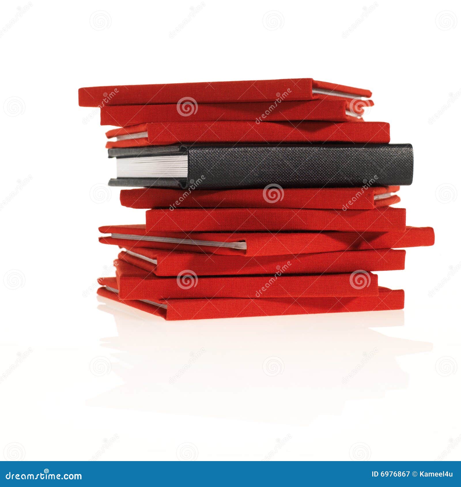 Stack of little red books stock image. Image of knowledge - 6976867