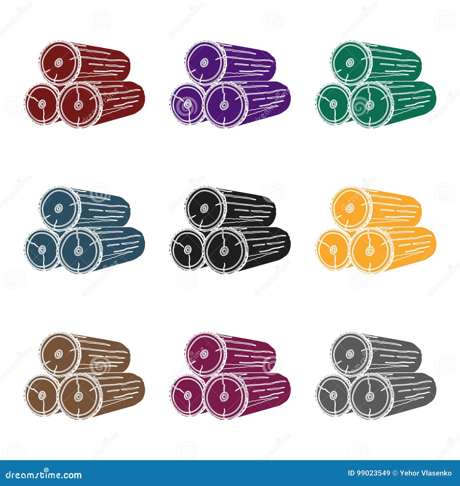 Stack of Logs Icon in Black Style on White Background. Sawmill and ...