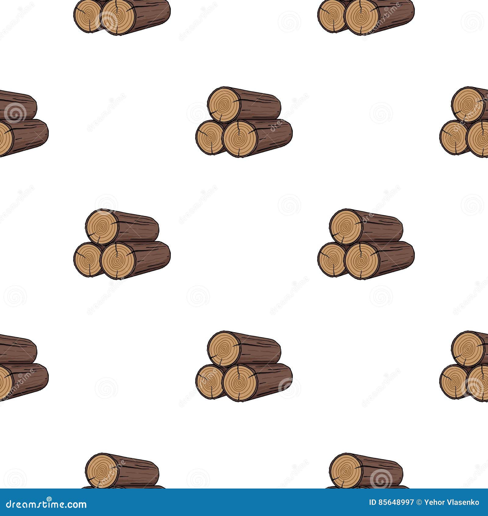 Stack of Logs Icon in Cartoon Style on White Background. Sawmill and ...
