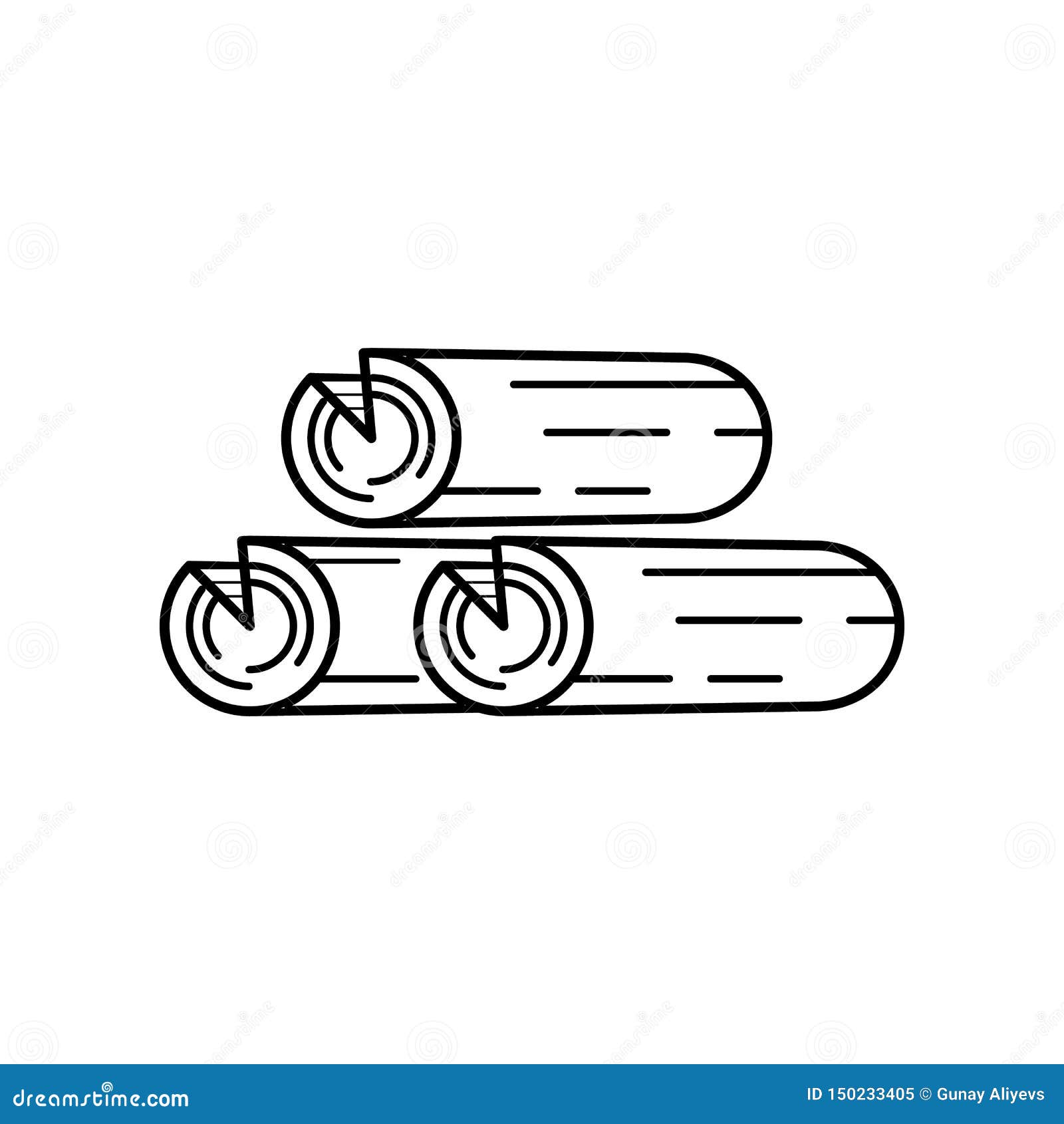 Stack of Logs Icon. Element of Winter for Mobile Concept and Web Apps ...