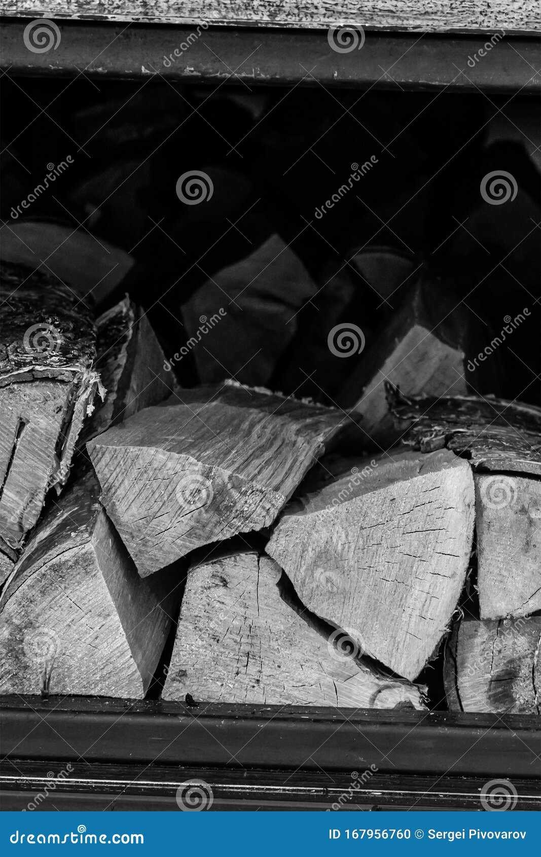 Stack of Logs Used for Kindling Fire, Pattern of Chopped and Dried ...
