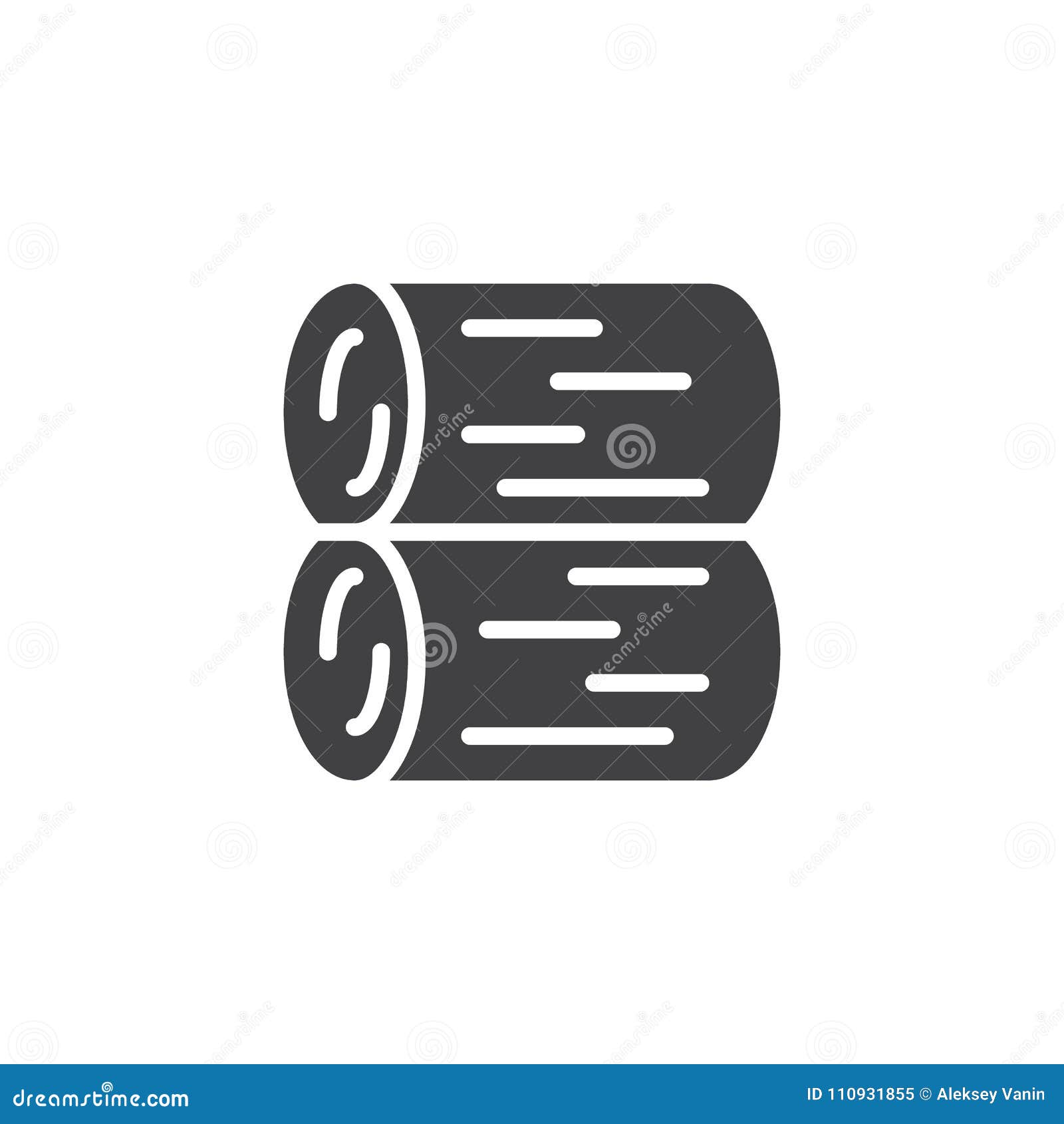Stack of logs vector icon stock vector. Illustration of filled - 110931855