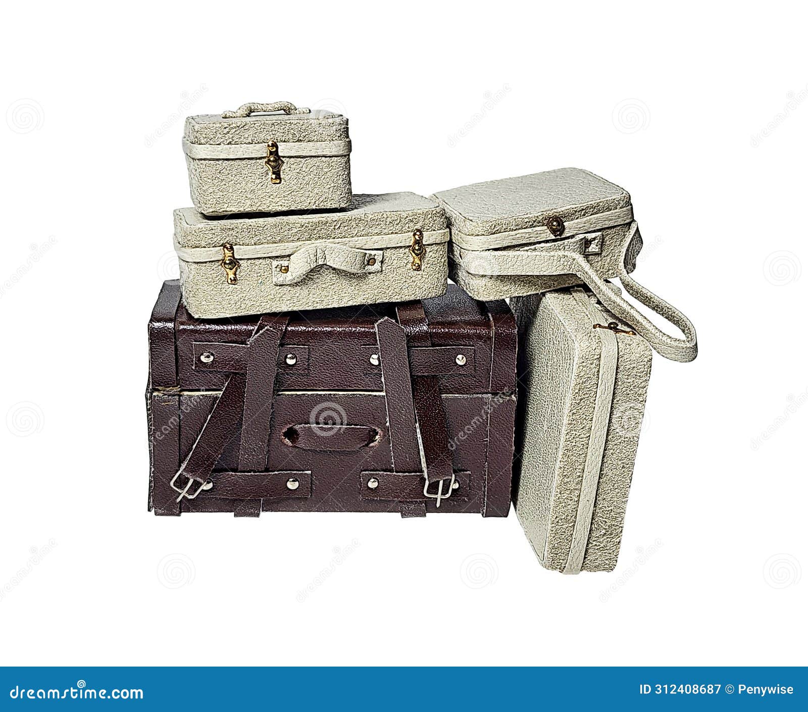 Stack Of Old Luggage Suitcases Stock Photo | CartoonDealer.com #166185576