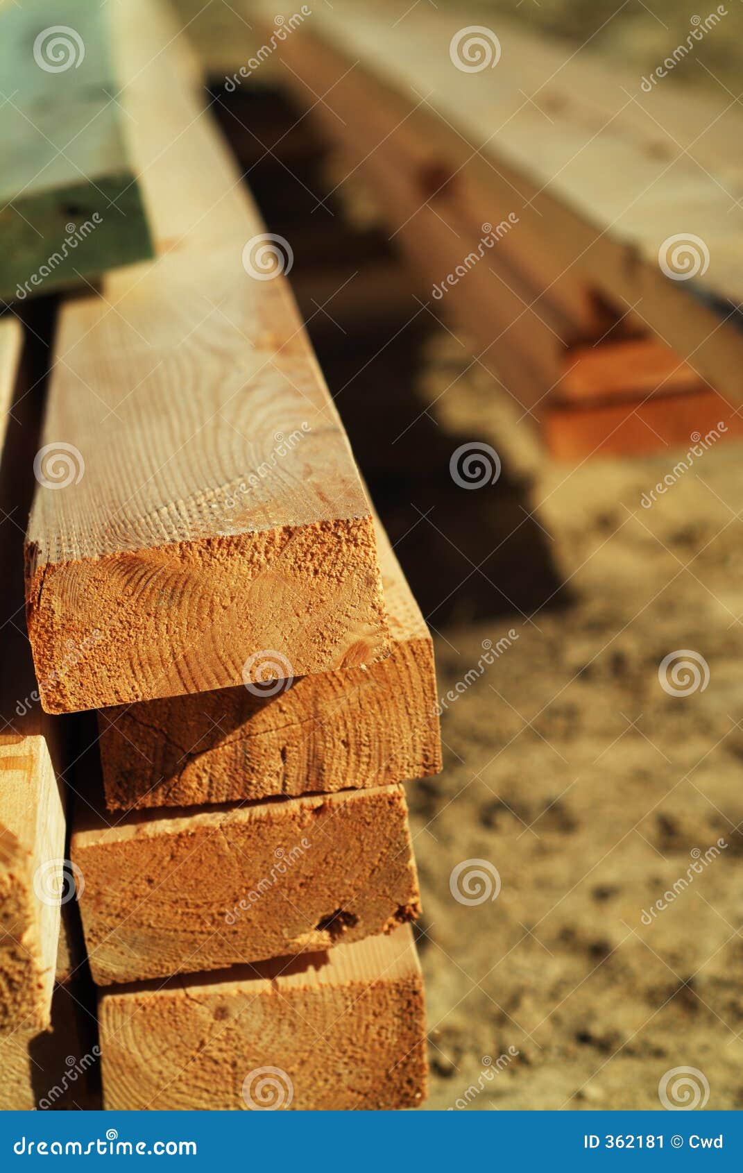 Stack of lumber stock image. Image of pile, wood, dirt - 362181