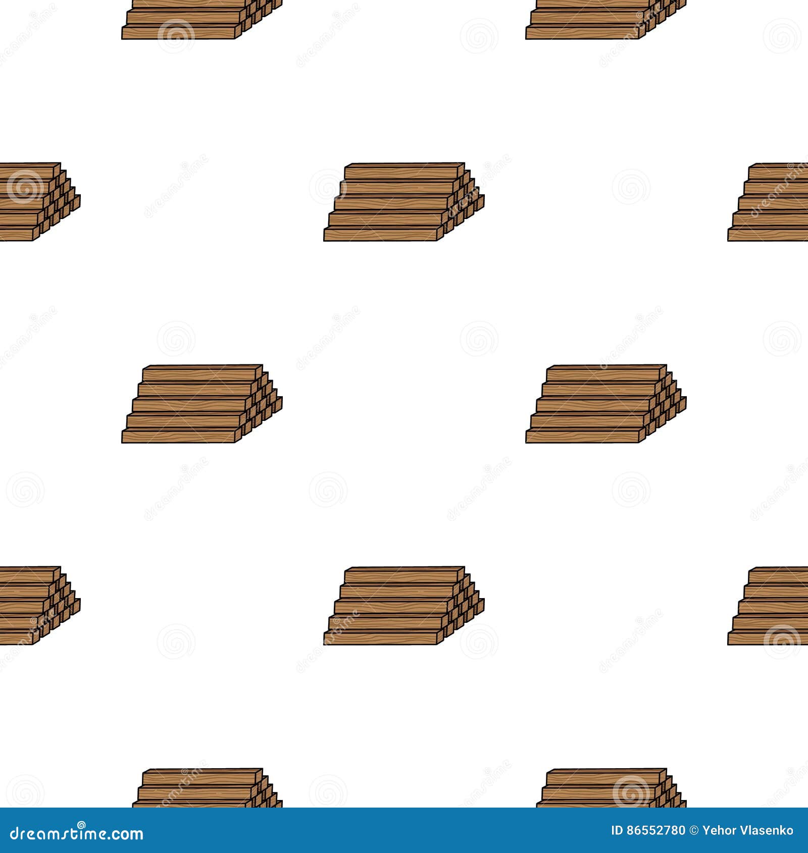 Stack of Lumbers Icon in Cartoon Style Isolated on White Background ...