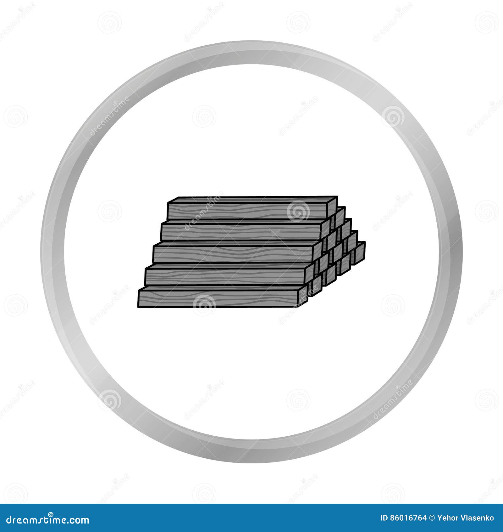 Stack of Lumbers Icon in Monochrome Style Isolated on White. Sawmill ...