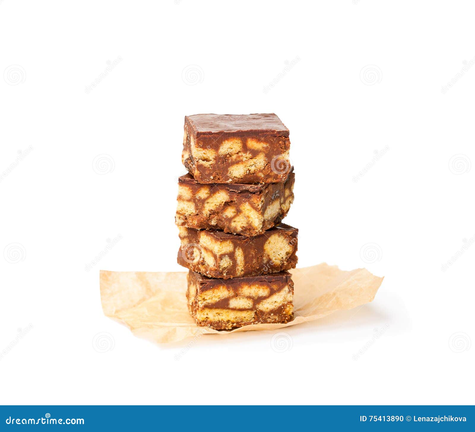 Stack of Luxury Millionaires Shortbread Isolated Stock Photo - Image of ...