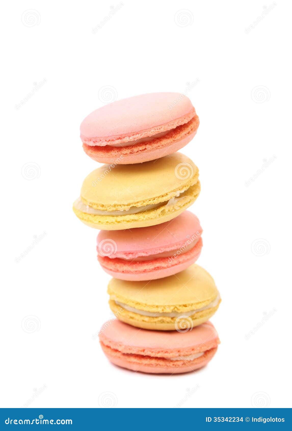 Stack of macaron cakes. stock photo. Image of brown, flavor - 35342234