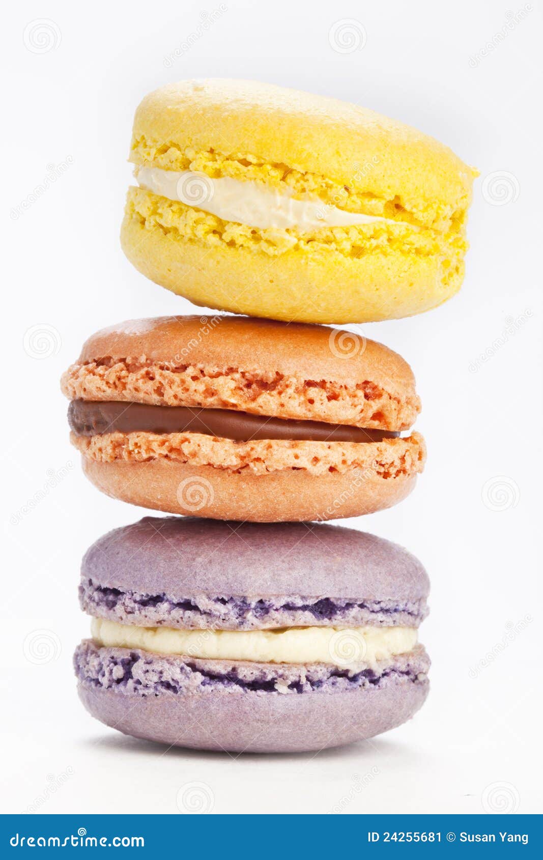 Stack of macarons stock image. Image of cookie, sweet - 24255681