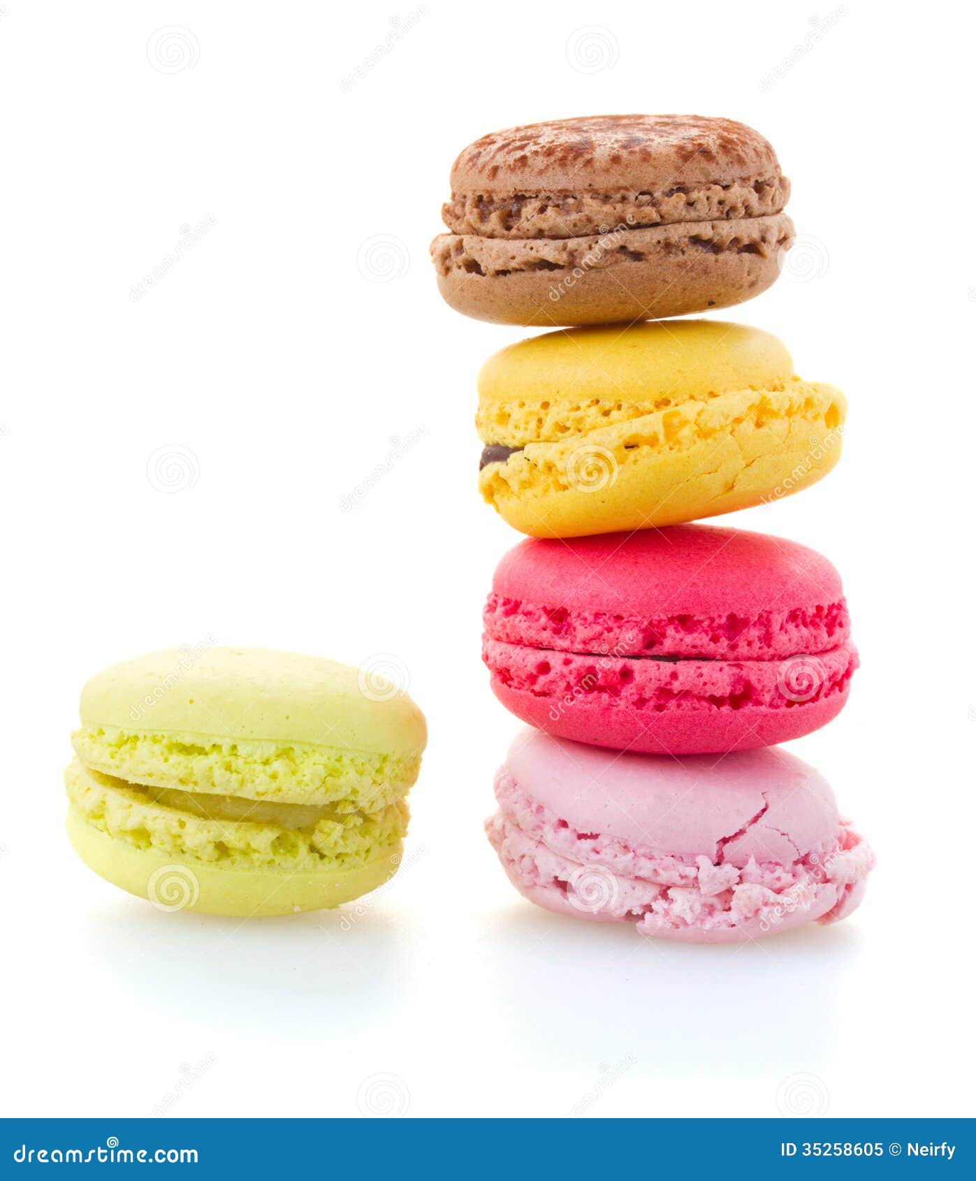 Stack of macaroons stock image. Image of color, food - 35258605