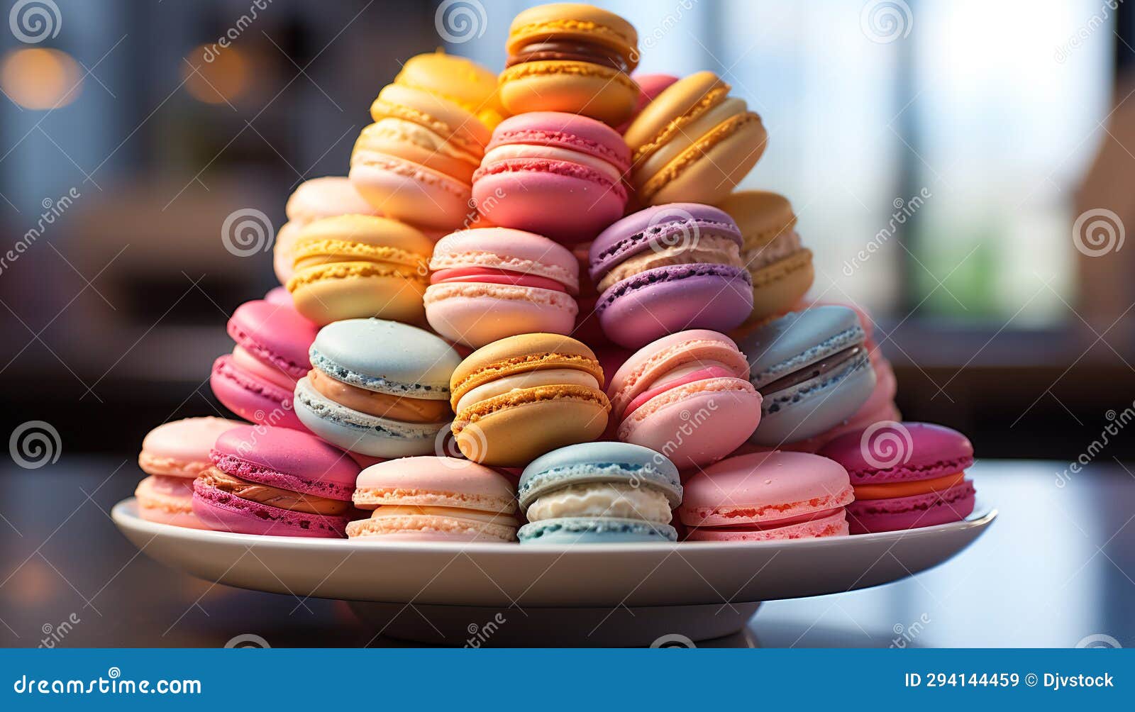 A Stack of Macaroons, a Gourmet French Dessert Variation Generated by ...