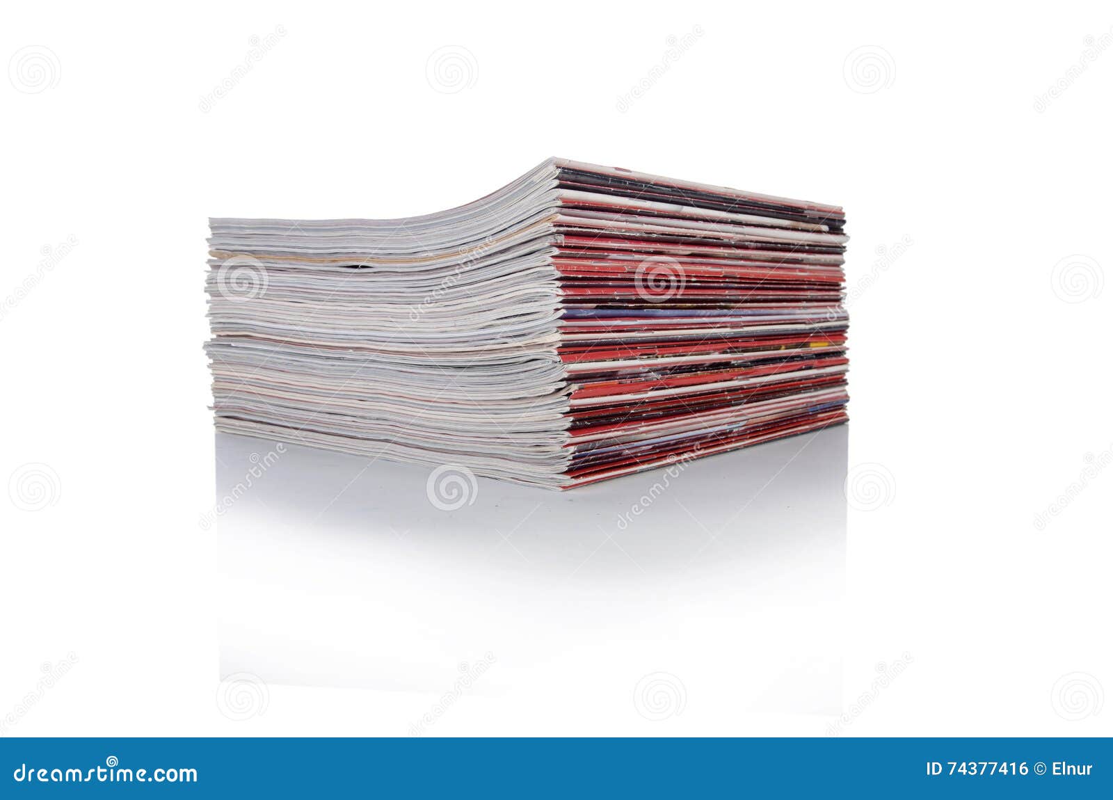 The Stack of Magazine on the White Background Stock Photo - Image of ...