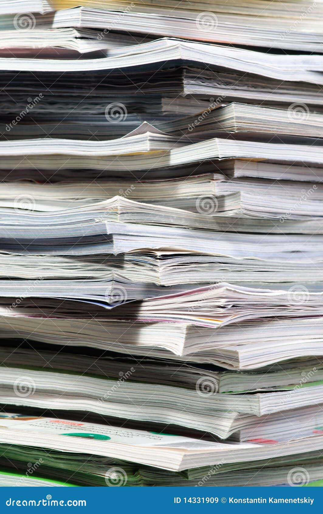 Stack of magazines stock image. Image of multi, isolated - 14331909
