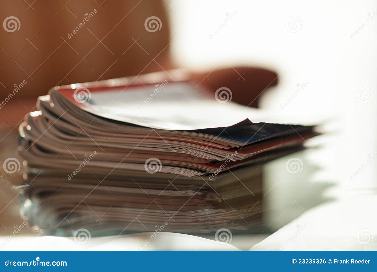 A stack of magazines stock photo. Image of life, table - 23239326