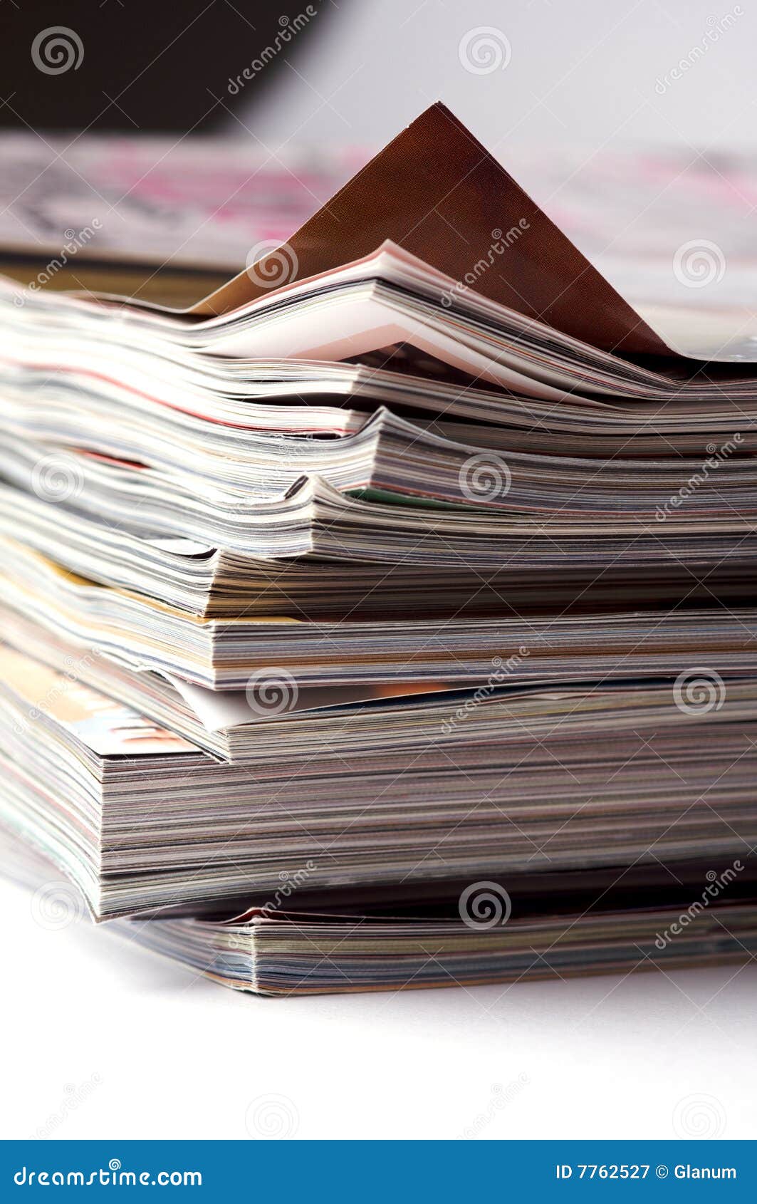 A stack of magazines stock image. Image of journalism - 7762527