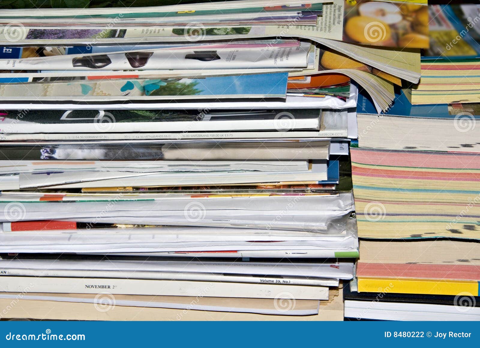 Stack of Magazines stock photo. Image of pile, stack, paper - 8480222