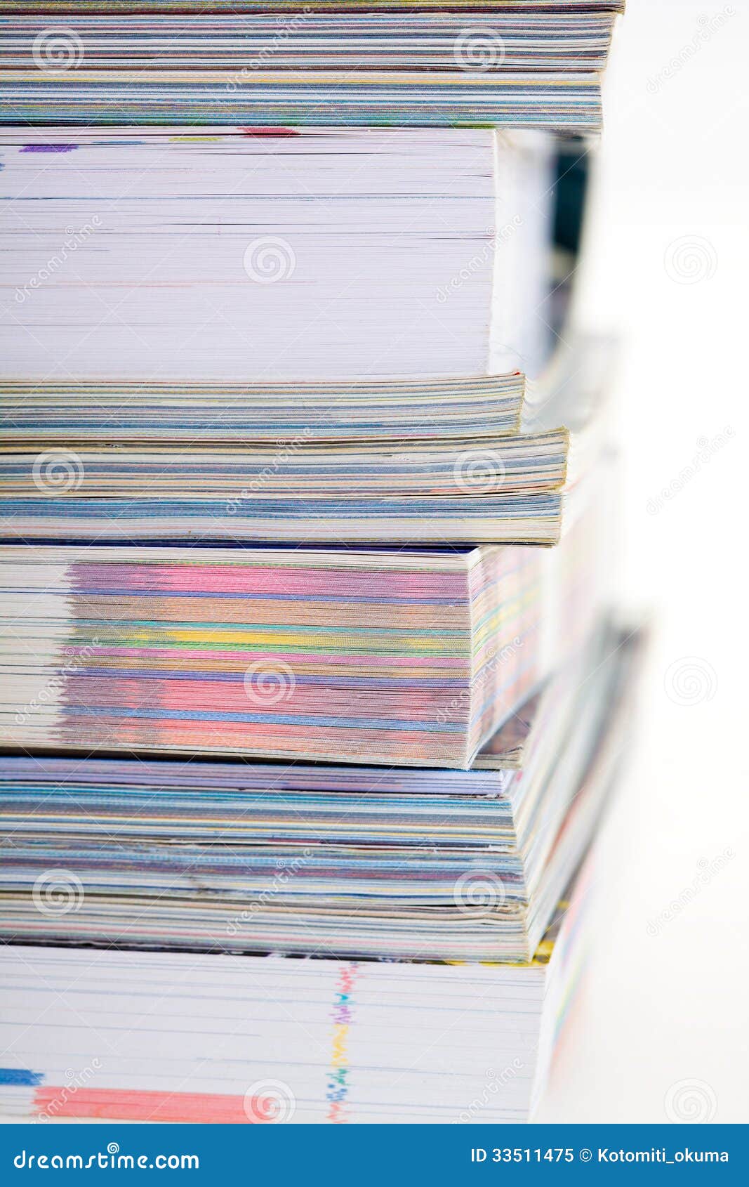 A stack of magazines stock image. Image of journal, resource - 33511475