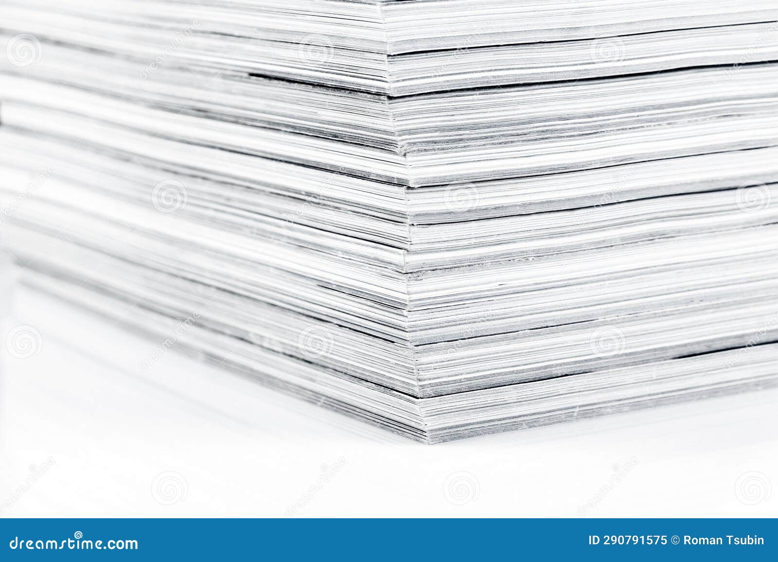 Stack of magazines stock image. Image of glossy, print - 290791575
