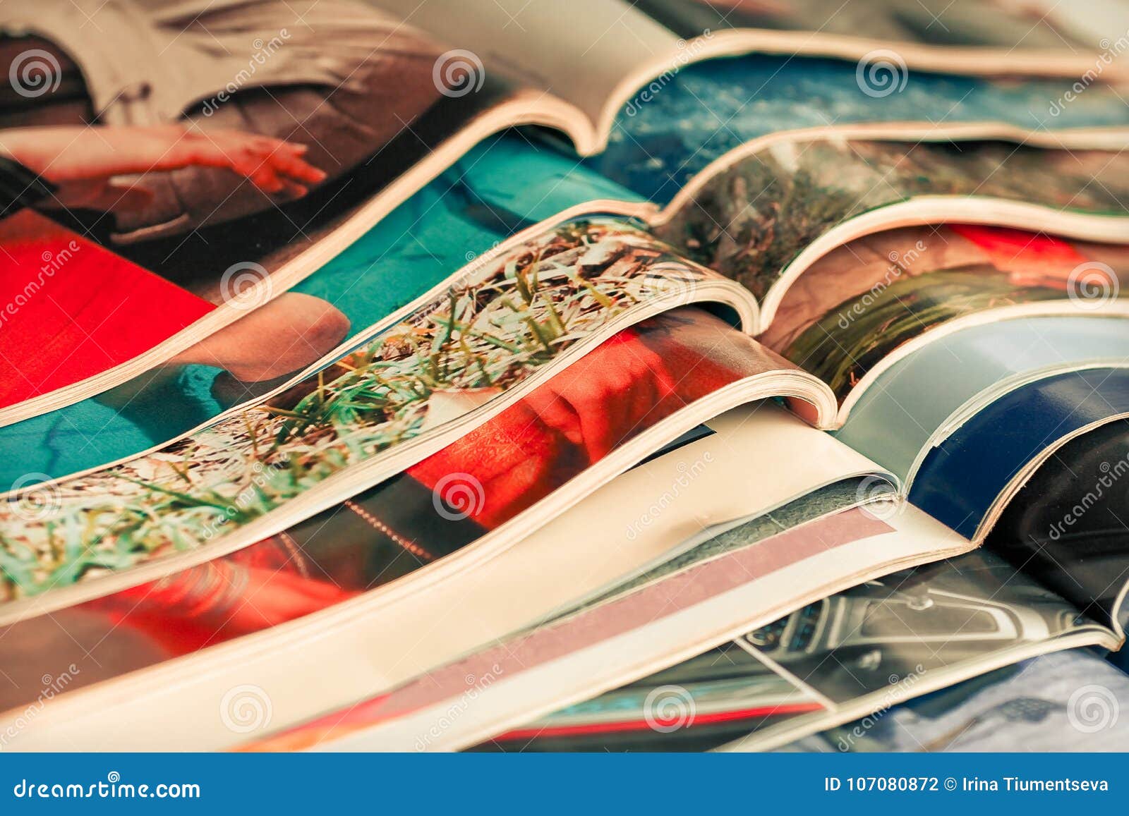 Stack of magazines stock photo. Image of business, advertising - 107080872
