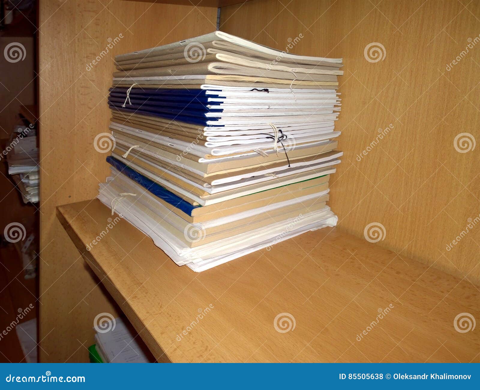 A Stack of Magazines on a Shelf Accounting Stock Photo - Image of ...