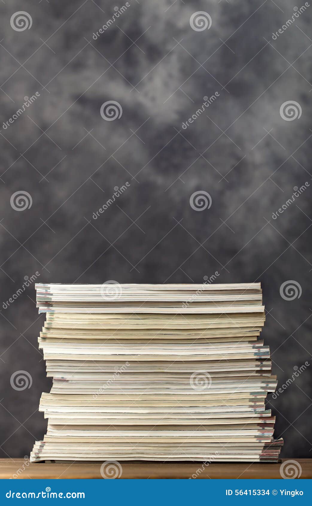 Stack of Magazines on Table Stock Photo - Image of paper, issue: 56415334