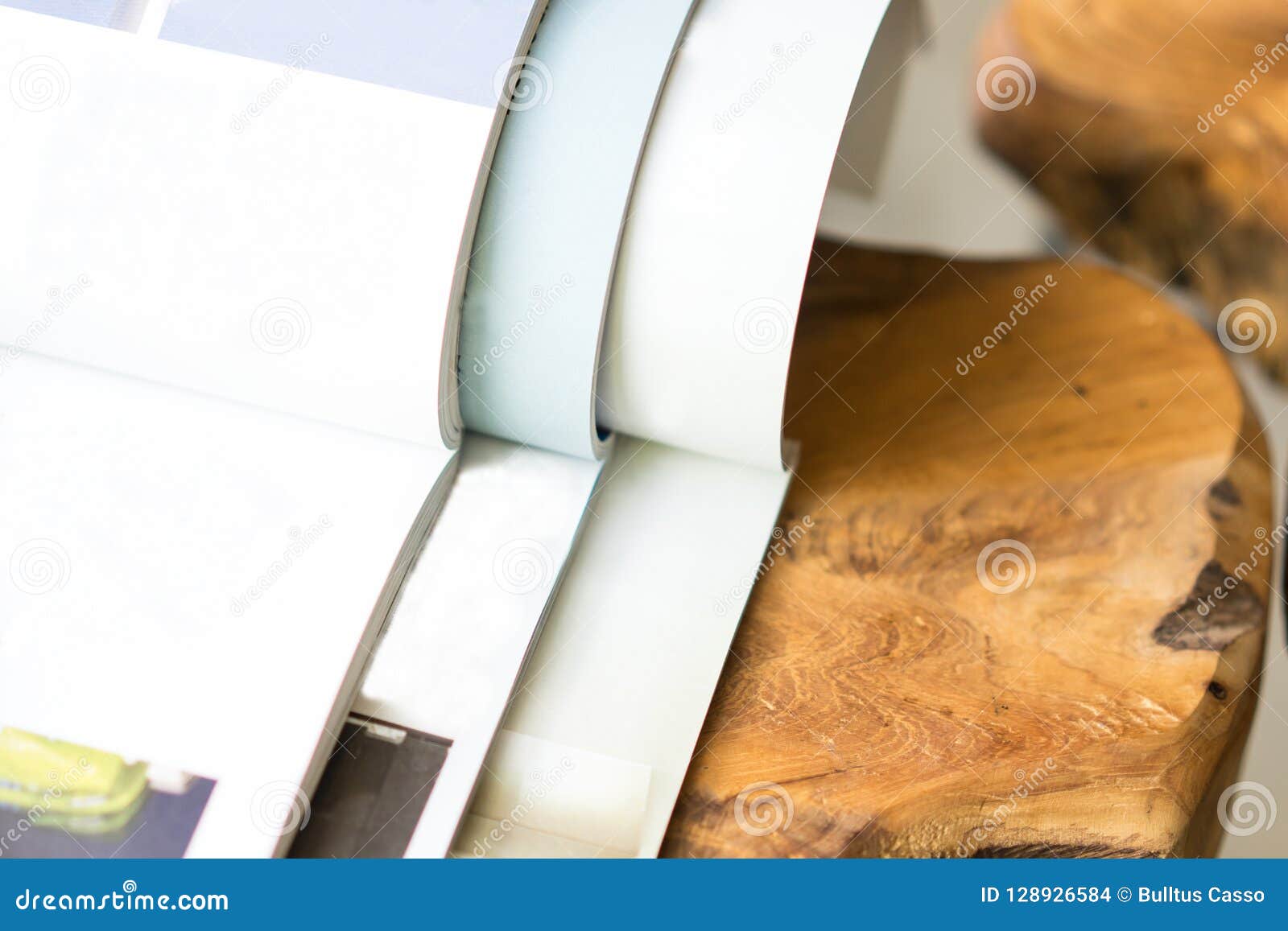 Stack of Magazines on Table Living Room Stock Photo - Image of closeup ...