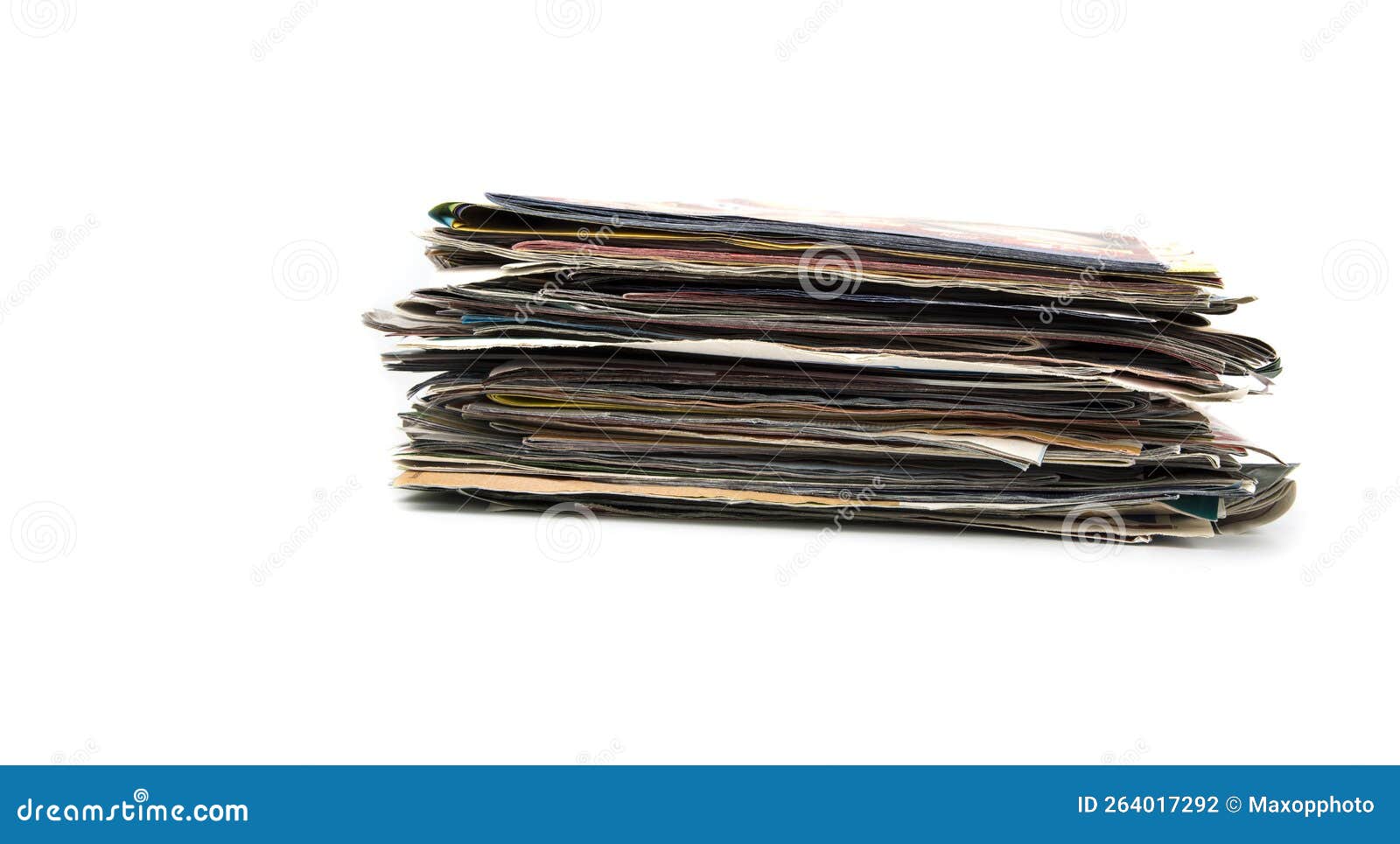 Stack of Magazines on a White Background Stock Photo - Image of ...
