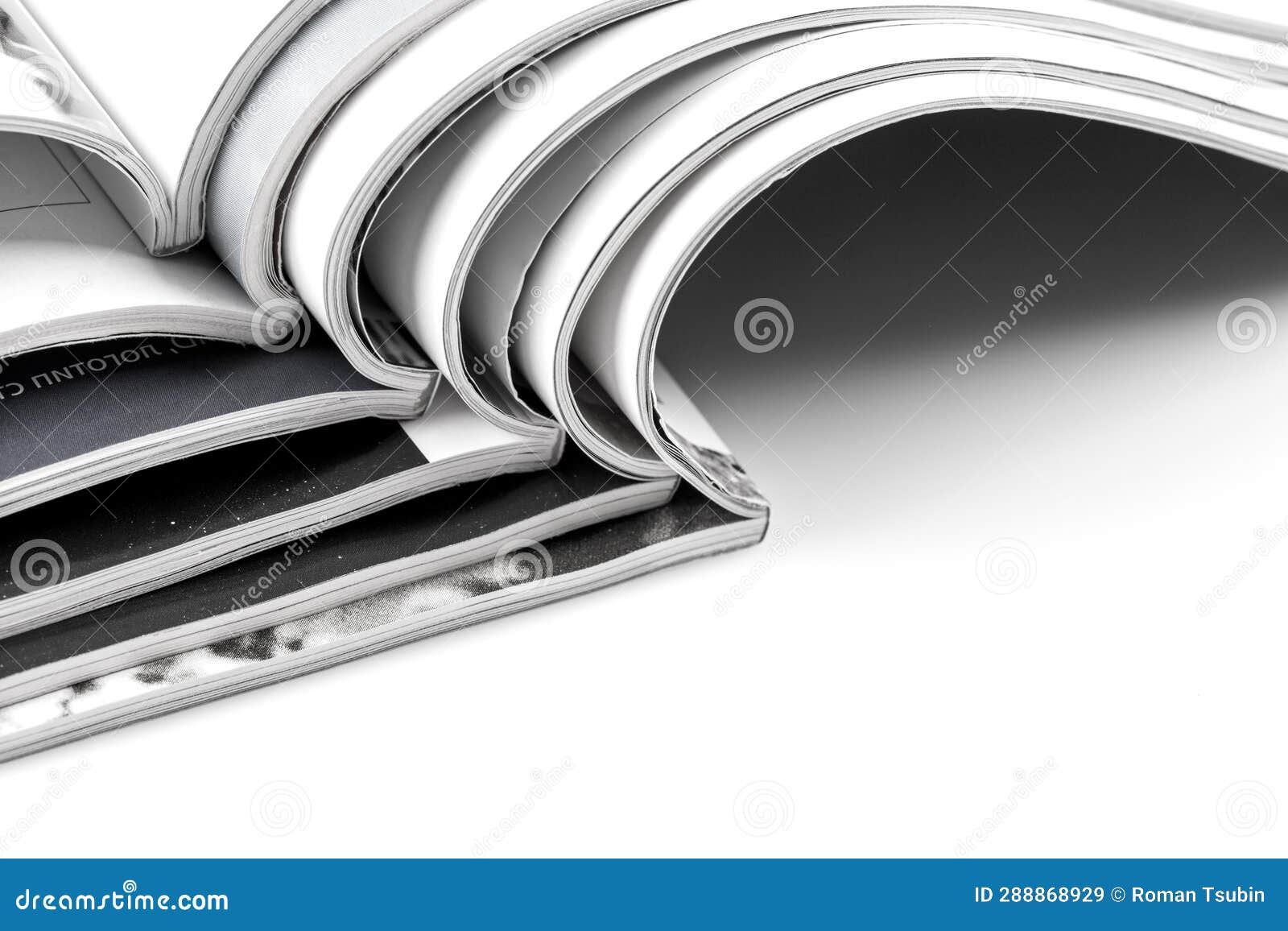 Stack of Magazines on White Background Stock Image - Image of article ...