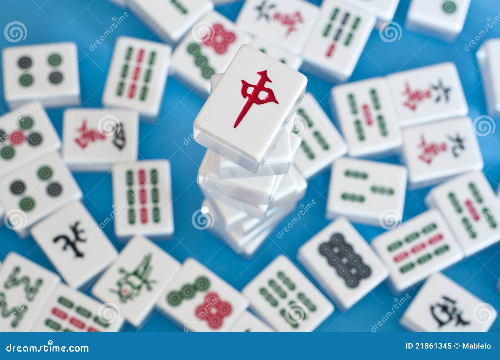 Stack Of Mahjong Tiles Picture. Image: 21861345