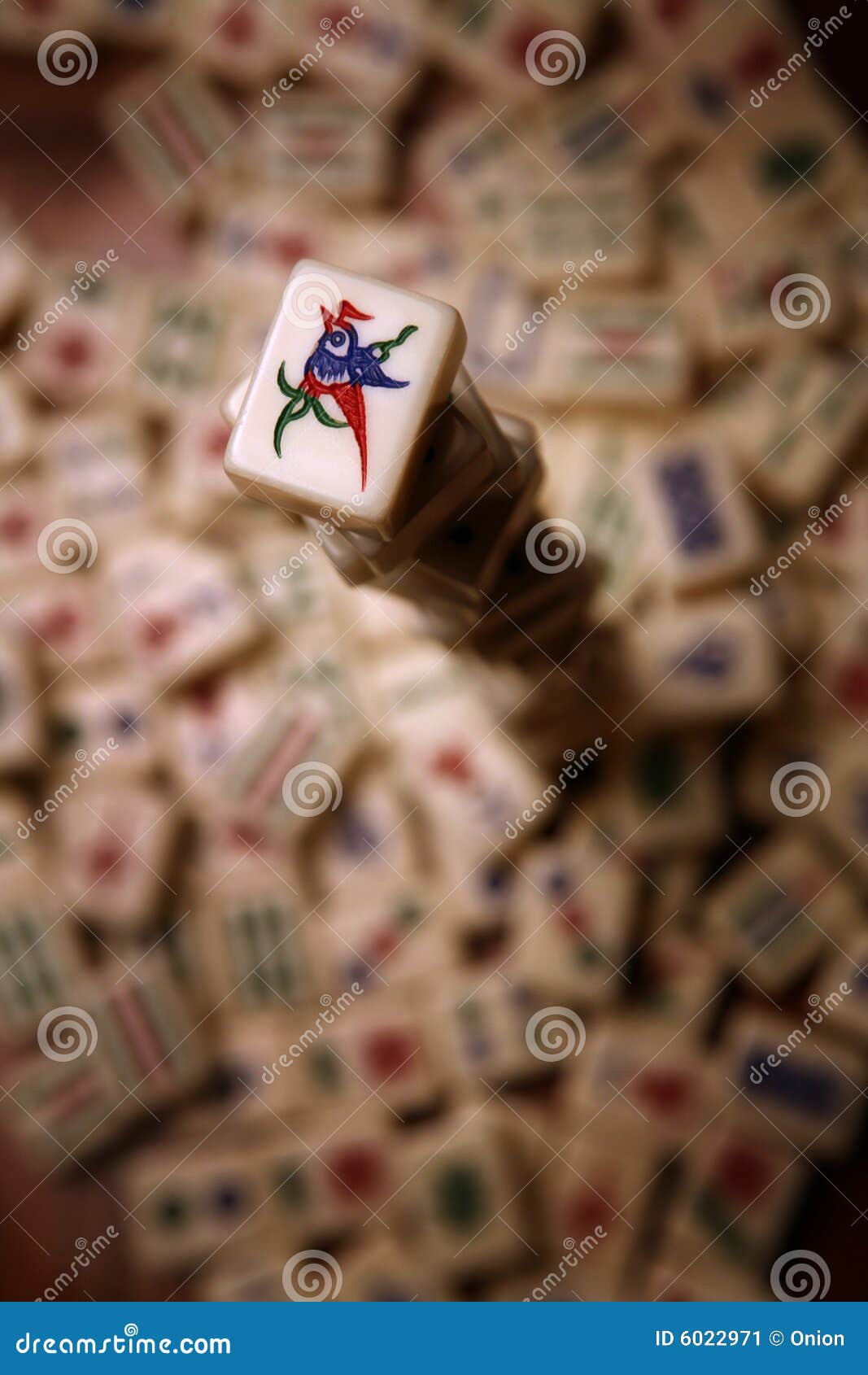 Stack of mahjong tiles stock image. Image of game, chance - 6022971