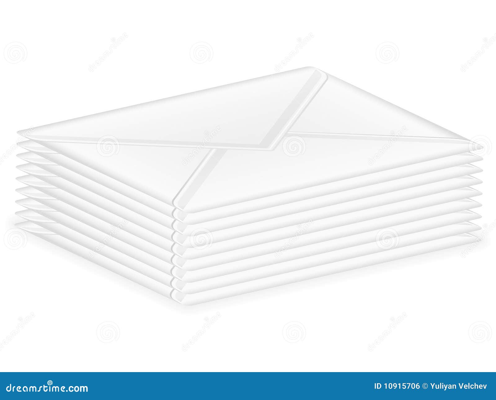 Stack mail envelopes stock vector. Illustration of stack - 10915706