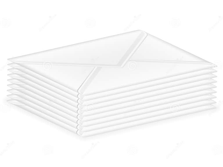 Stack mail envelopes stock vector. Illustration of stack - 10915706