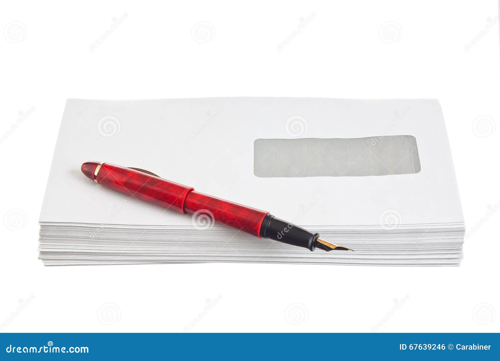 Stack of Mail Envelopes and a Pen Stock Photo - Image of postage, paper ...