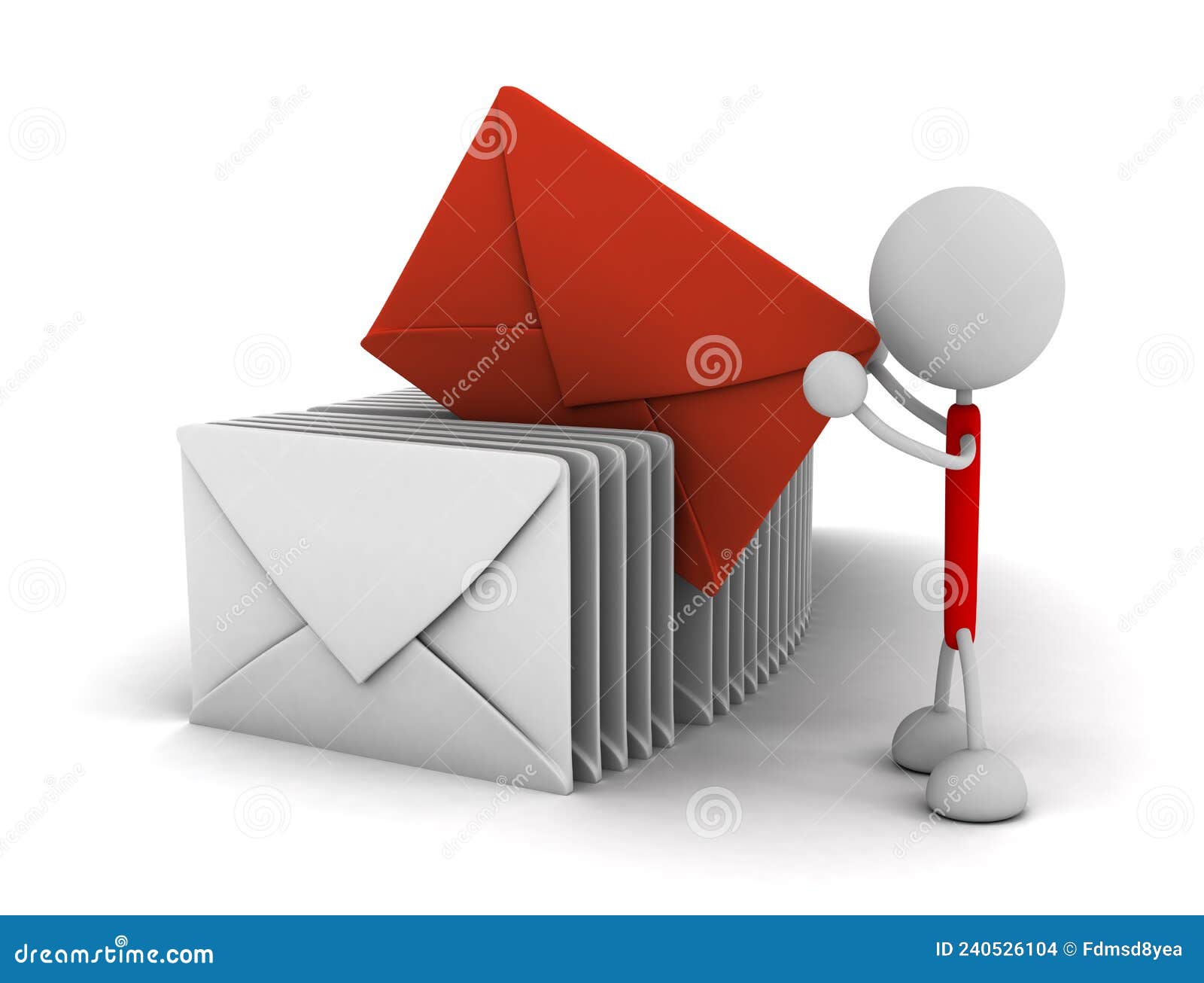Stack of mail stock illustration. Illustration of email - 240526104