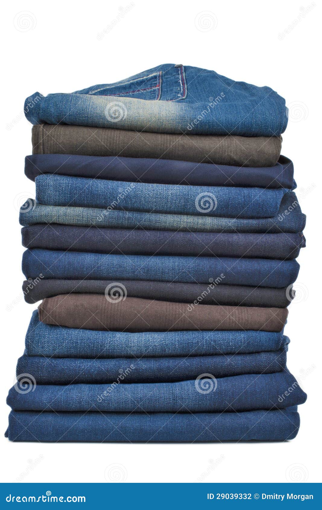 Stack of male jeans stock photo. Image of bunch, white - 29039332