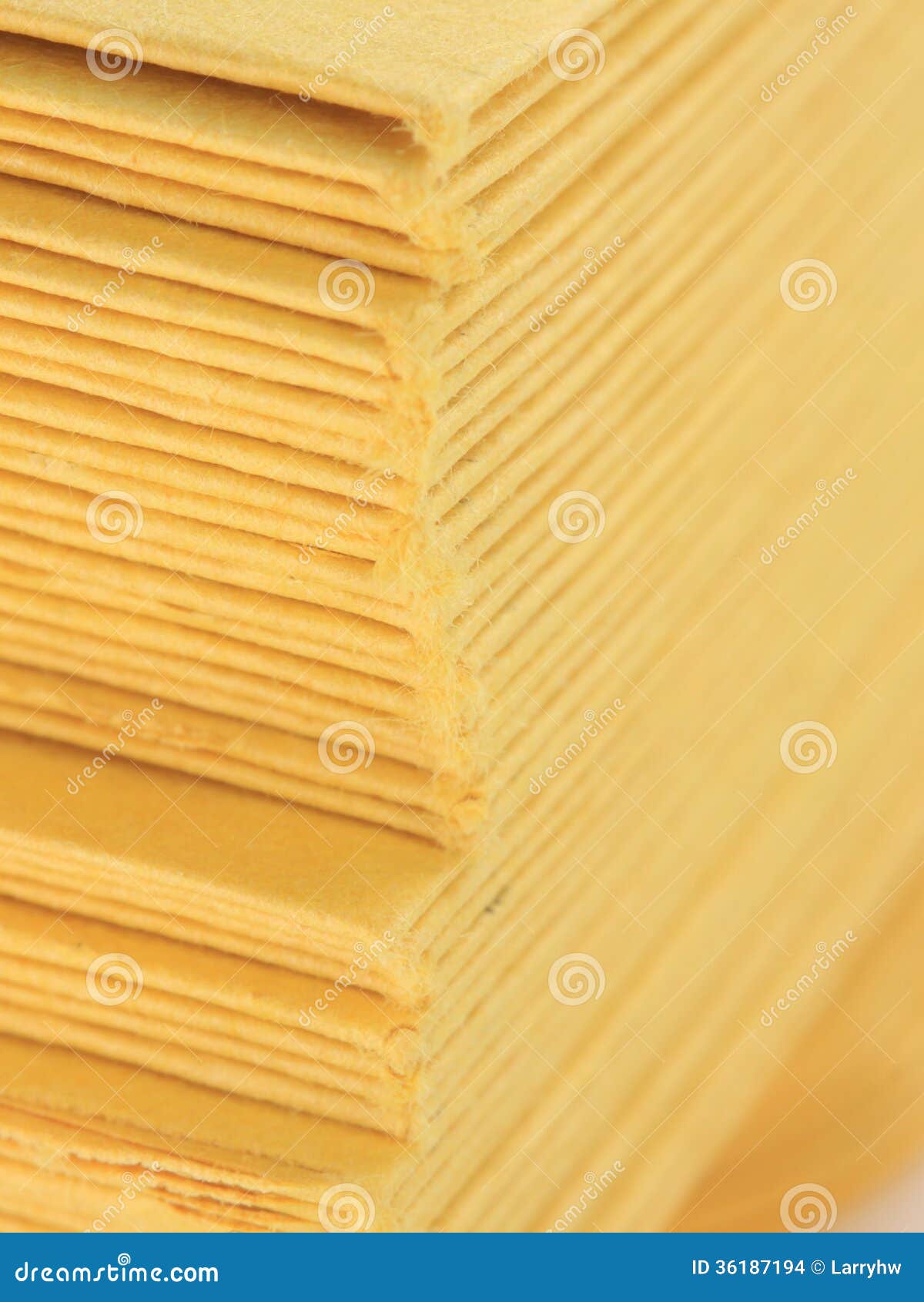 Stack of Manila Envelopes Closeup Stock Photo - Image of background ...