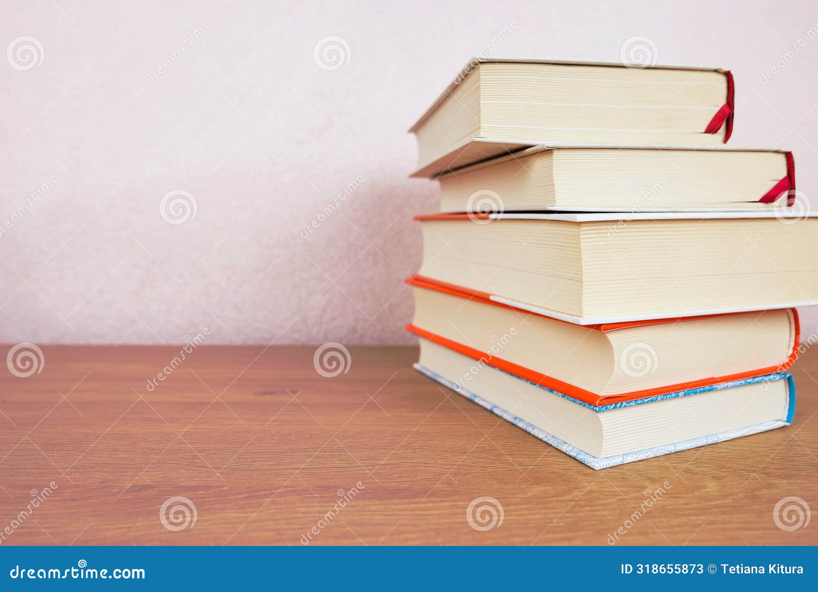 Stack of Many Old Books on Shelf in Book Store or Library Room with ...