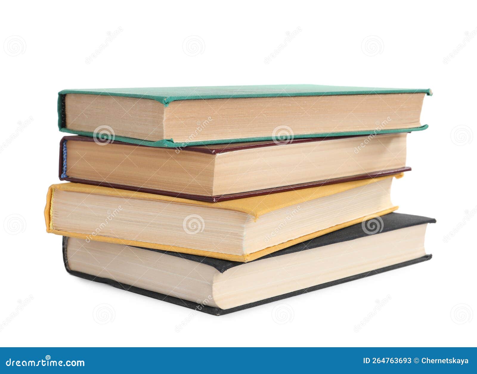 Stack of Many Old Hardcover Books Isolated on White Stock Image - Image ...