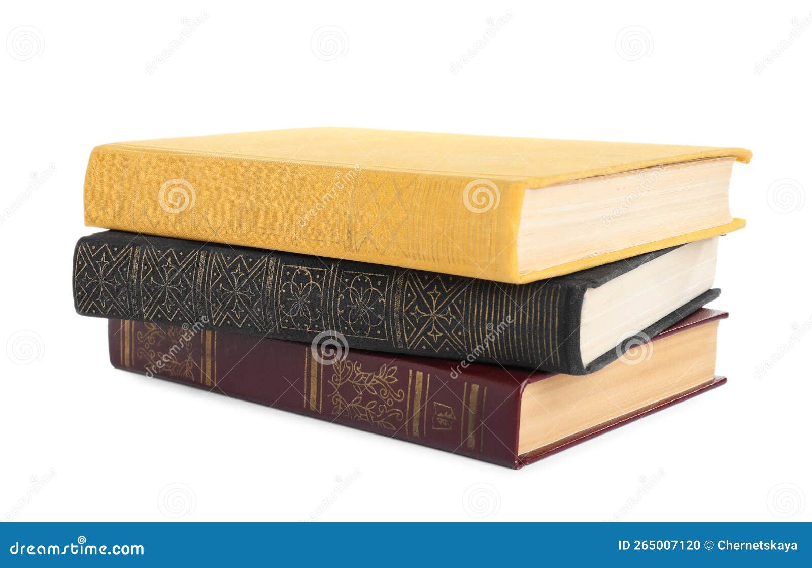 Stack of Many Old Hardcover Books Isolated on White Stock Photo - Image ...