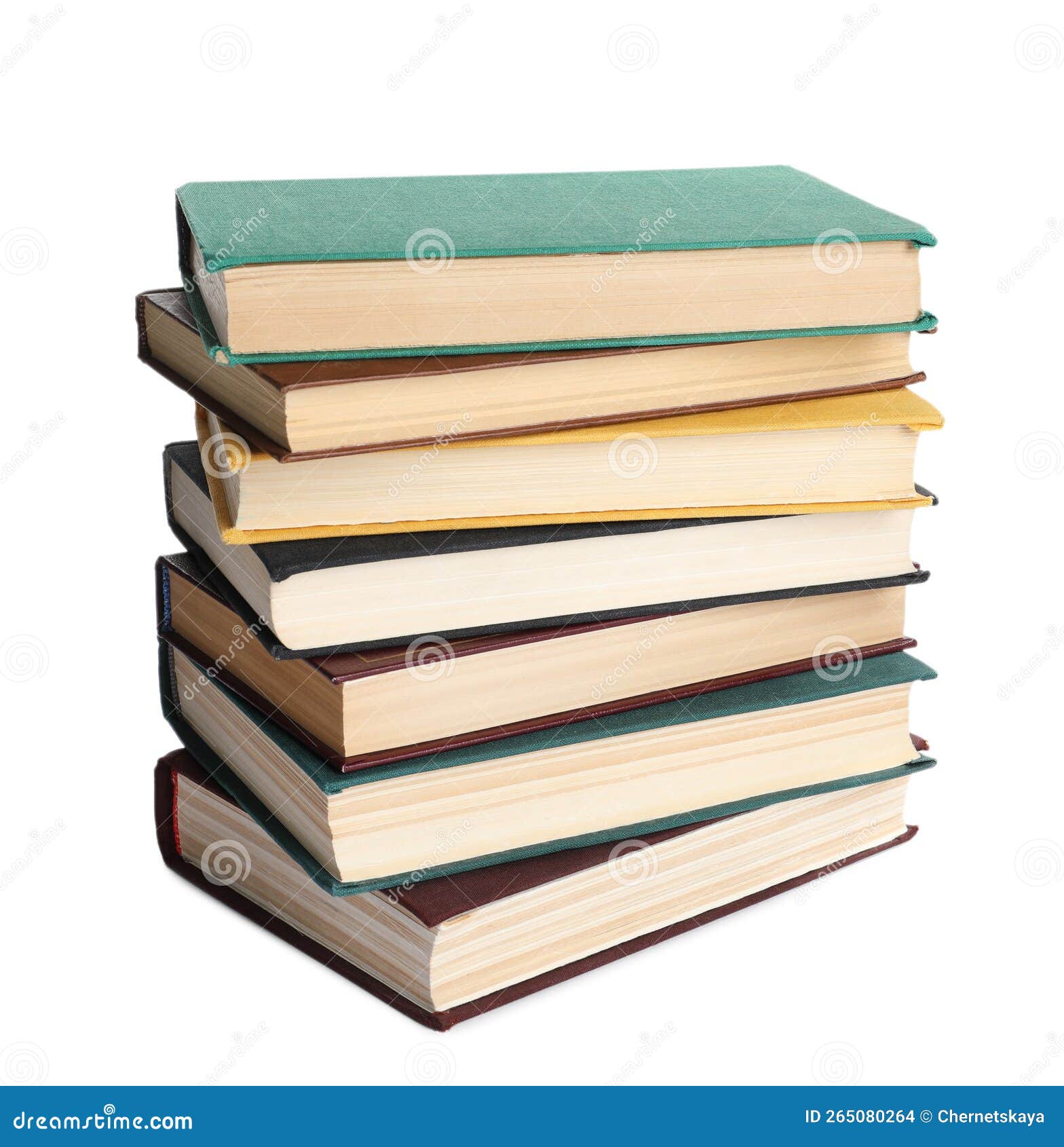 Stack of Many Old Hardcover Books Isolated on White Stock Photo - Image ...
