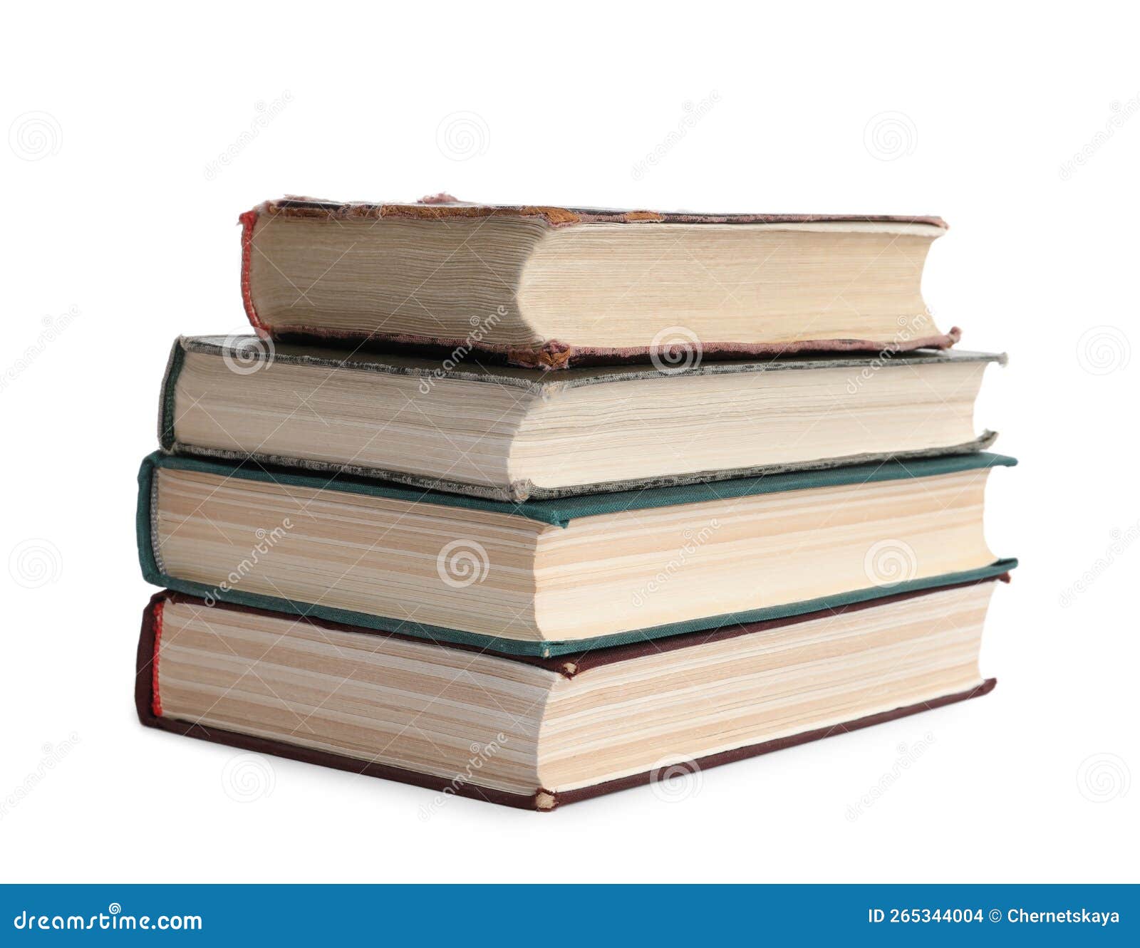 Stack of Many Old Hardcover Books Isolated on White Stock Photo - Image ...