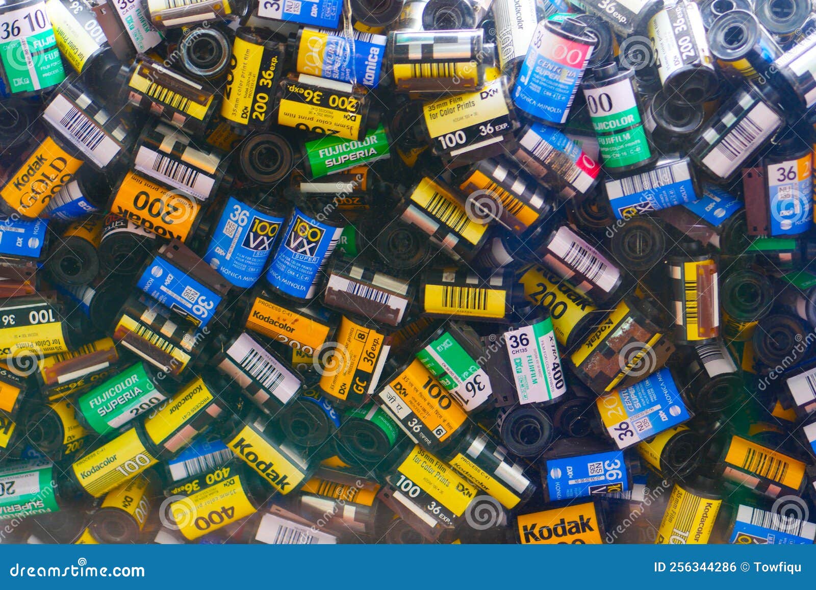 Stack of Many Old 35mm Film Rolls Editorial Photo - Image of retro ...