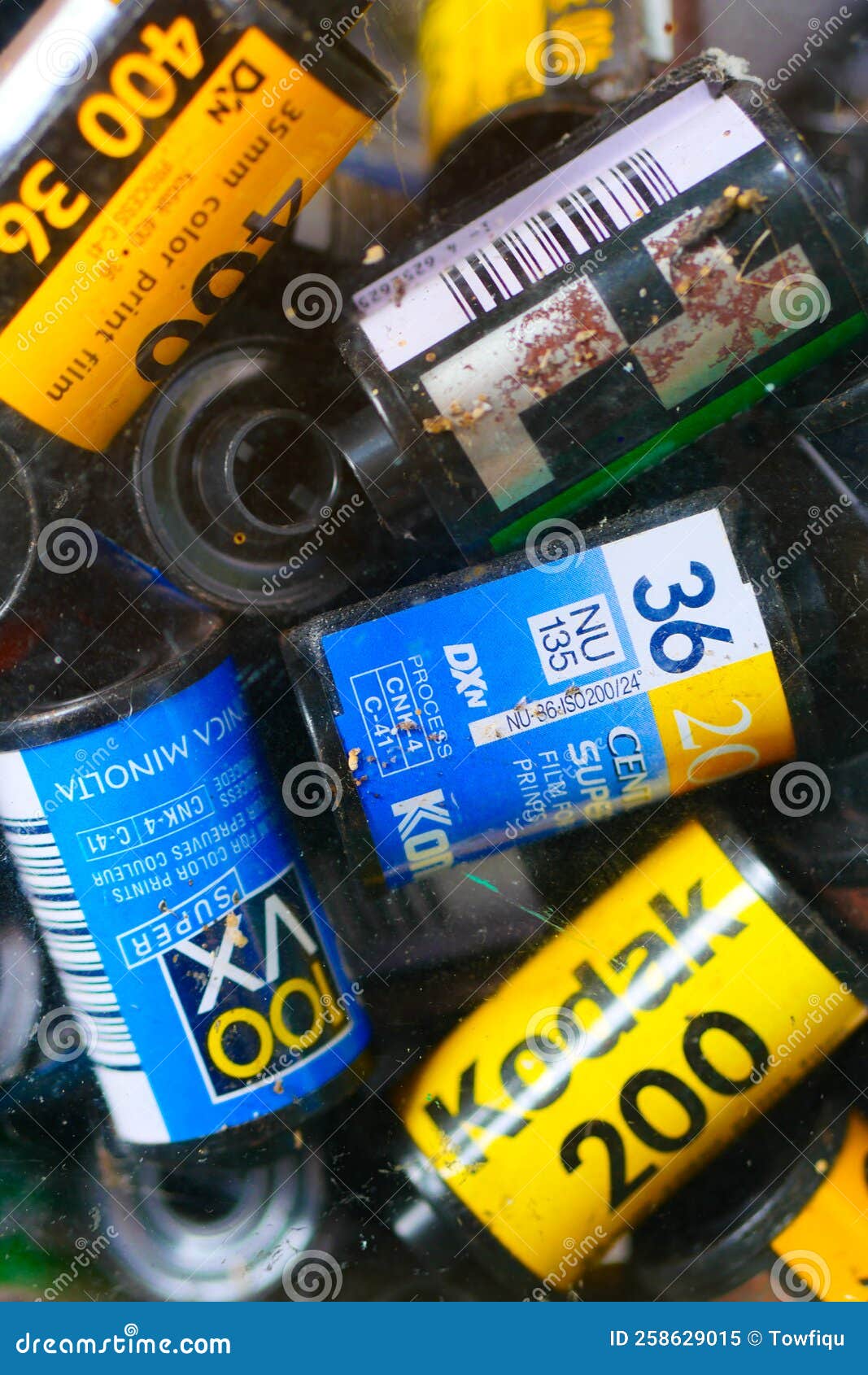 Stack of Many Old 35mm Film Rolls Editorial Image - Image of roll ...