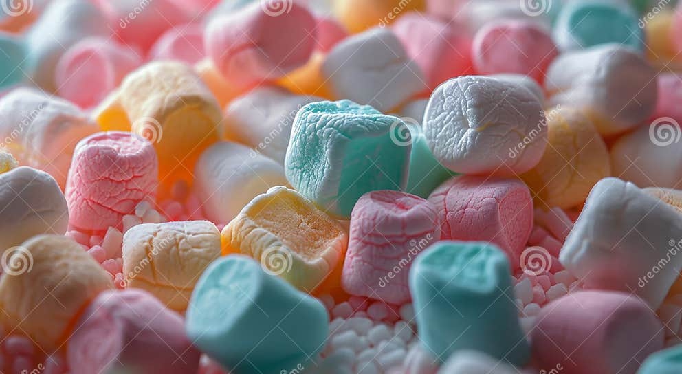 Stack of Marshmallows stock photo. Image of soft, close - 318237628